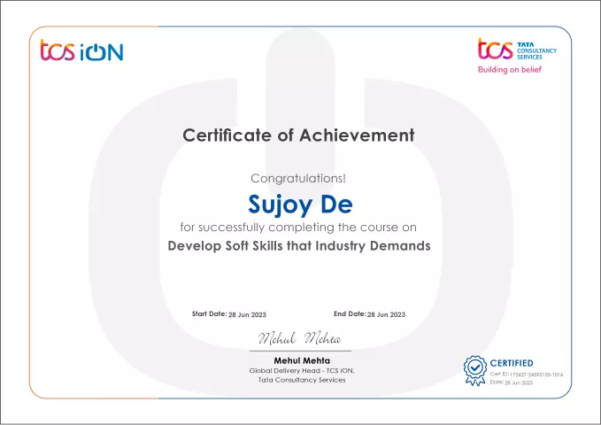 Sujoy De - Portfolio Website